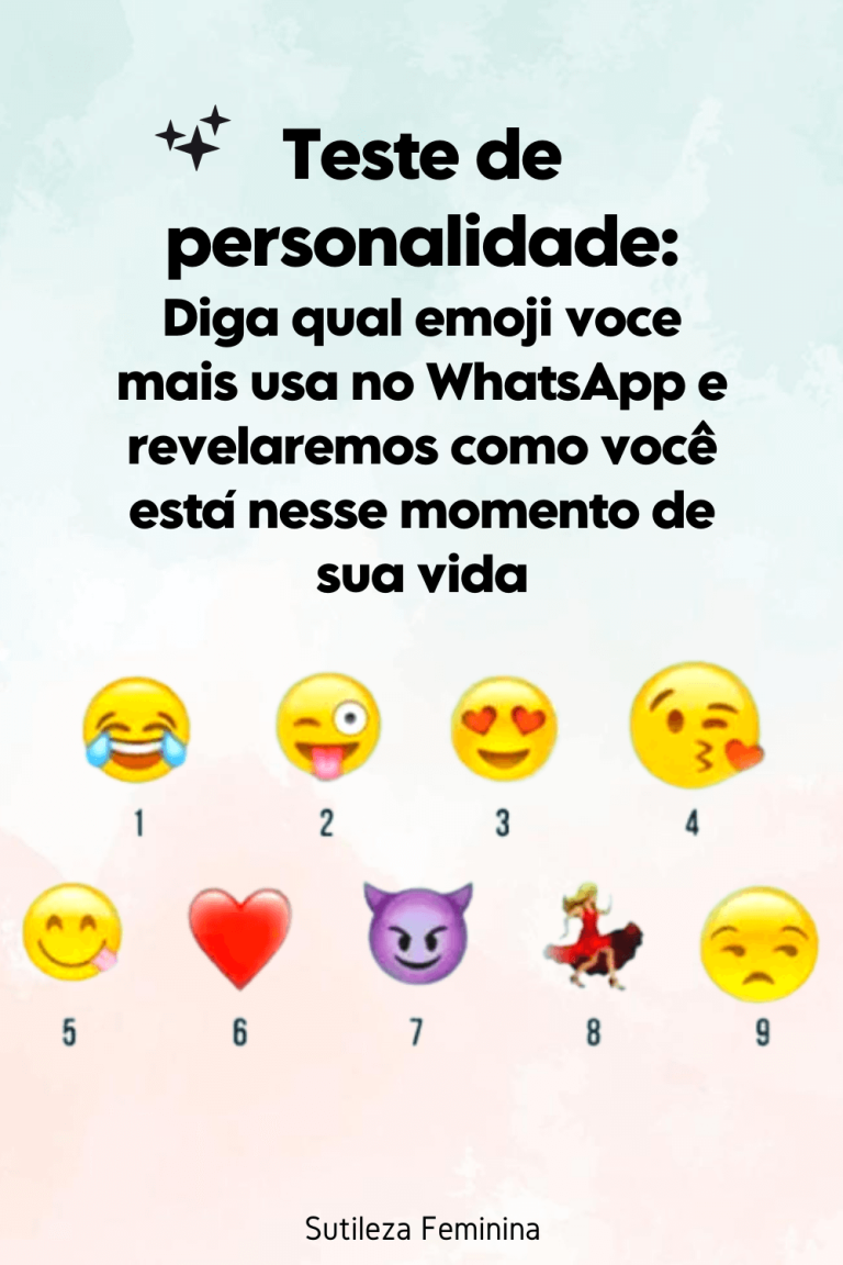 Teste de personalidade: Diga qual emoji você mais usa no WhatsApp e ...